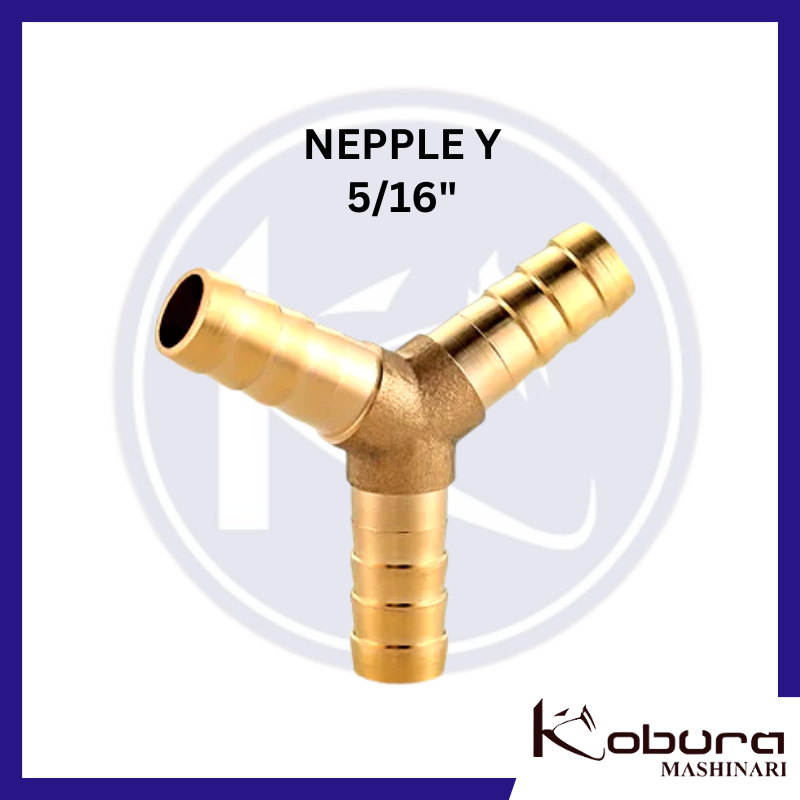 Jual NEPPLE Y NEPEL SAMBUNGAN SELANG Y 5/16" KUNINGAN ASLI 8MM UNTUK ...