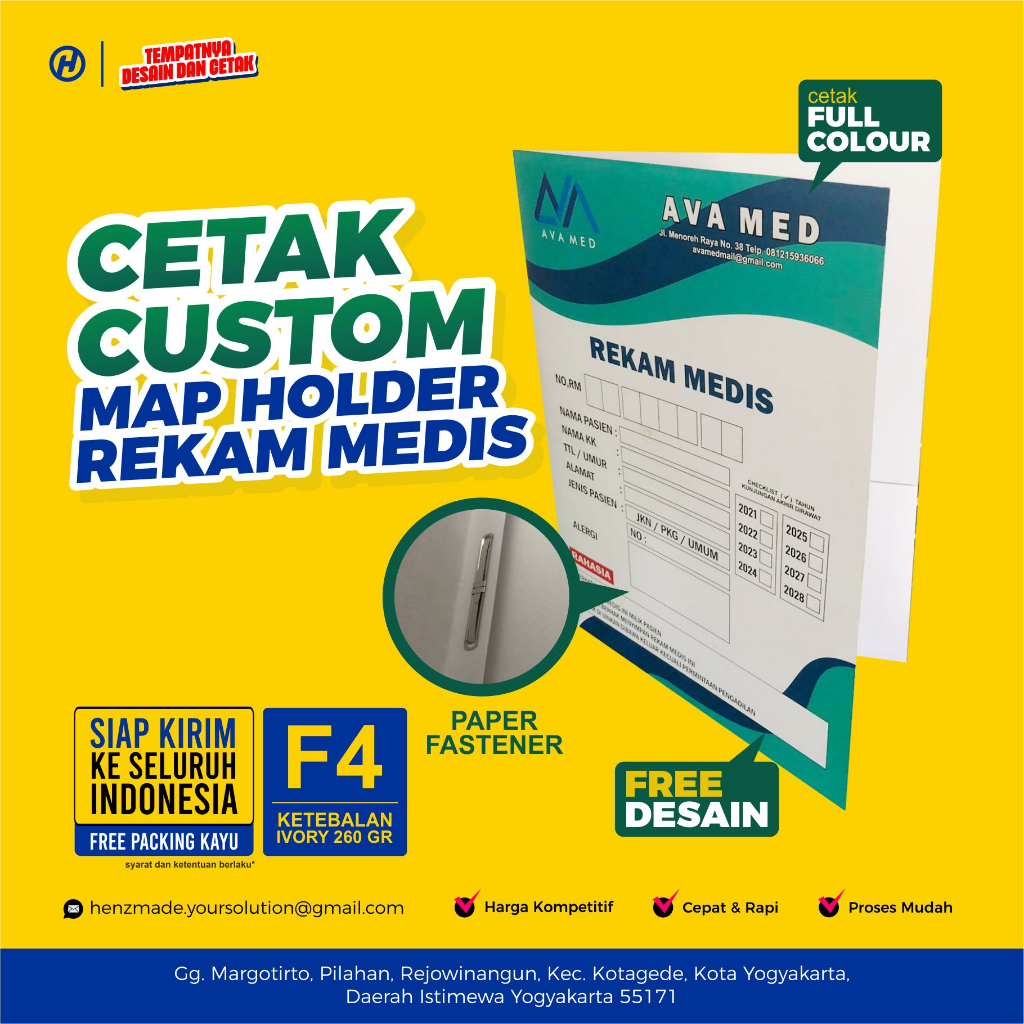Jual CETAK MAP FOLDER/STOP MAP REKAM MEDIS RUMAH SAKIT, PUKESMAS ...