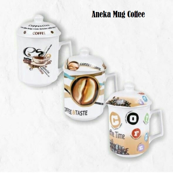 Jual Gelas Mug Tutup 16 oz 500 ml Keramik Home Line | Shopee Indonesia