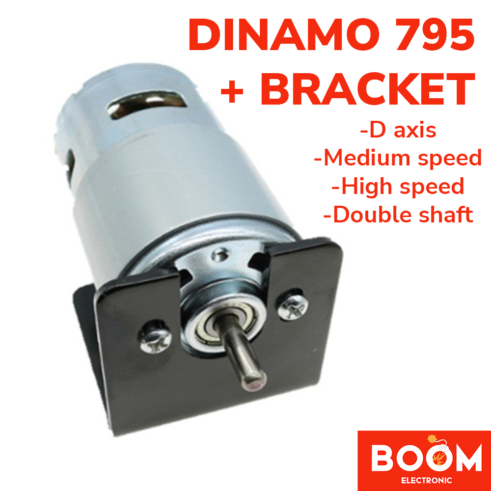 Jual Paket !!!! Dinamo Motor DC 795 + BRACKET | Shopee Indonesia