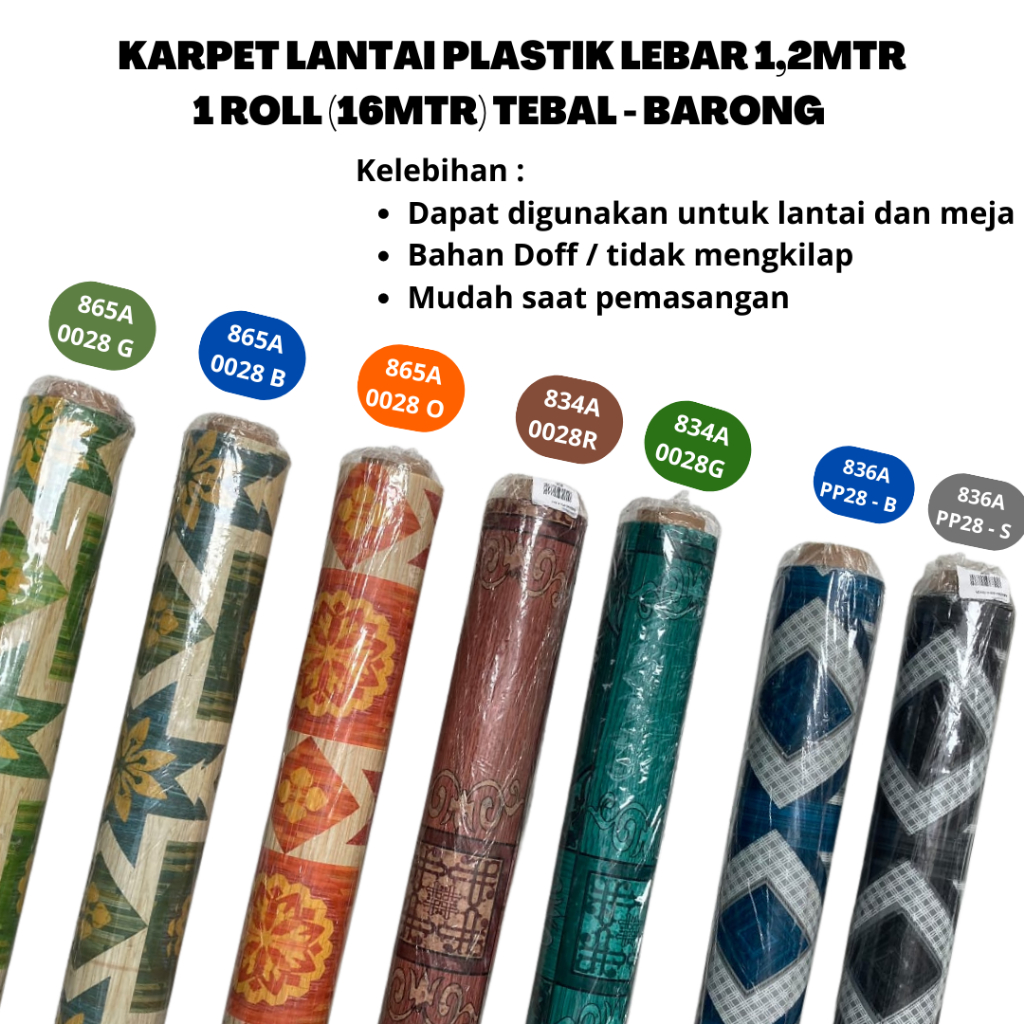 Jual Karpet Plastik, Karpet Lantai Plastik, Merek Barong, Vinyl untuk ...