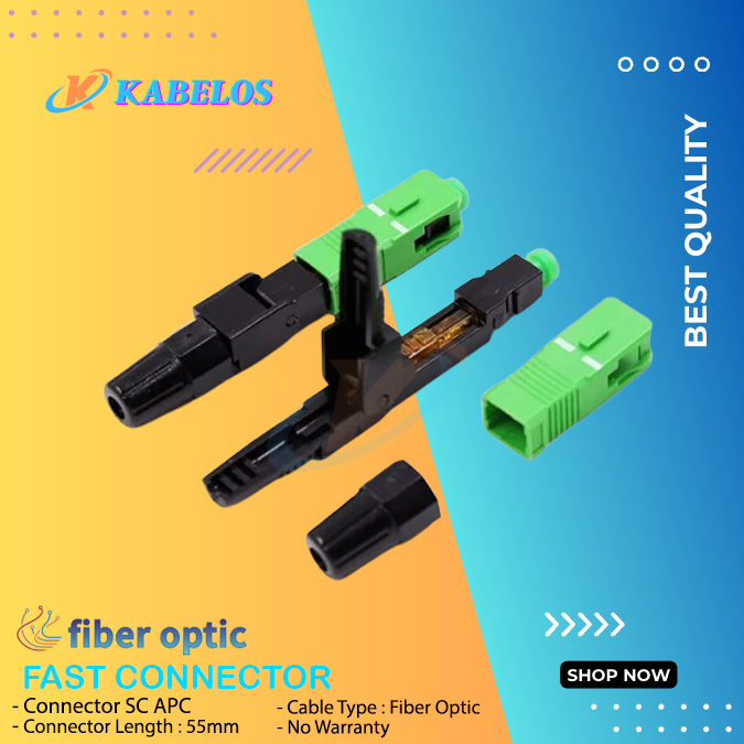 Jual Fast Connector SC/APC | Fiber Optic SC APC Fast Connector FTTH - 10 PCS | Shopee Indonesia