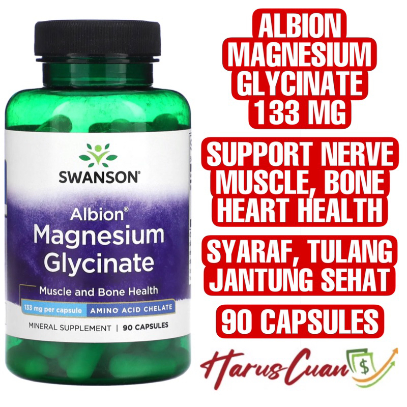 Jual Swanson Albion Magnesium Glycinate 133 mg 90 Capsules Support ...