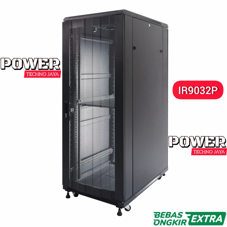 Jual Rak Server INDORACK IR9032P Close Rack Perforated Door 32U Depth ...