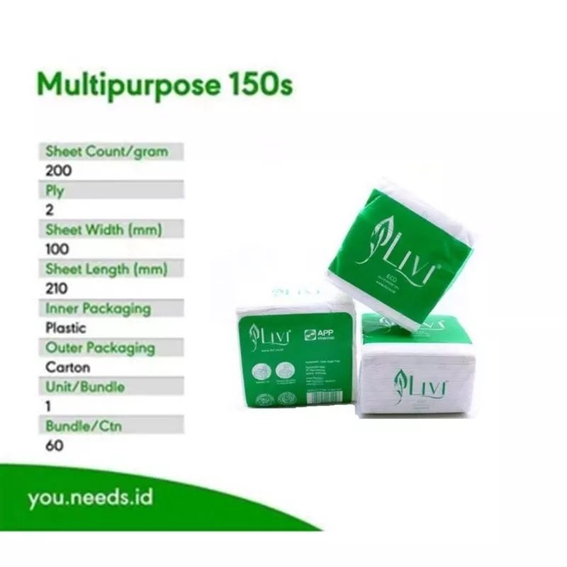 Jual tissue Livi 150s tissue kotak meja tissue muka facial | Shopee ...