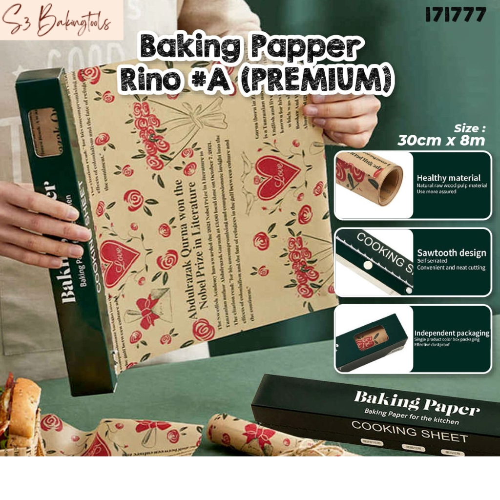 Jual Kertas Baking paper rino A premium lebar 30 cm panjang 8 meter ...