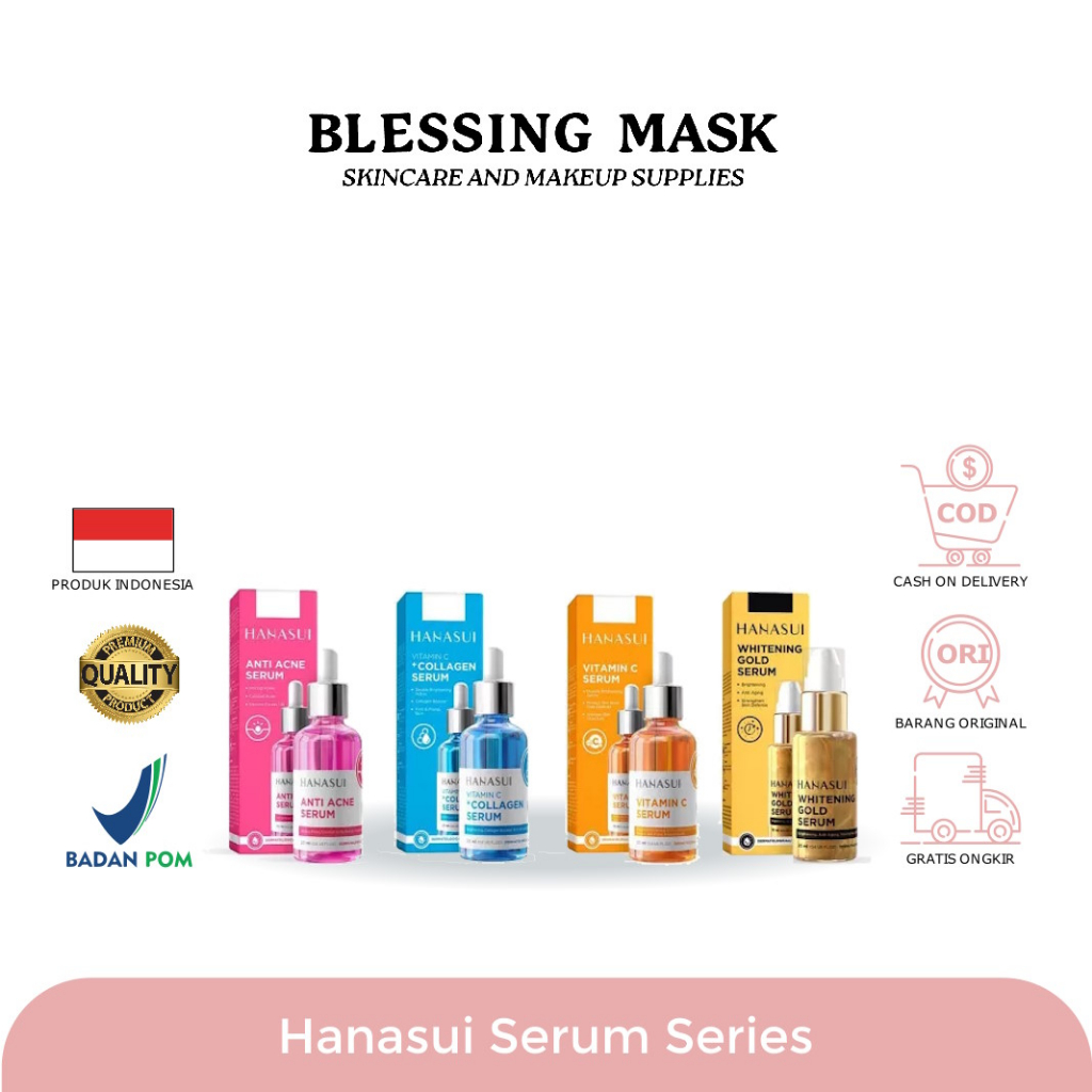 Jual HANASUI Serum Anti Acne | Vit C | Whitening Gold | Vit C+Collagen ...