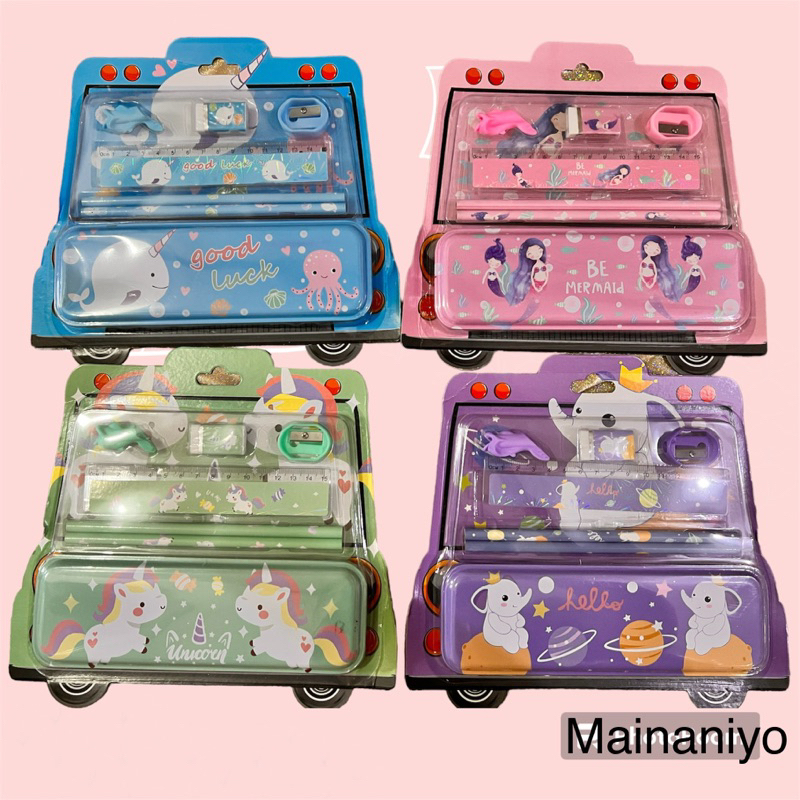 Jual FANCY Set Stationery kotak pensil lengkap mainaniyo set paket alat ...