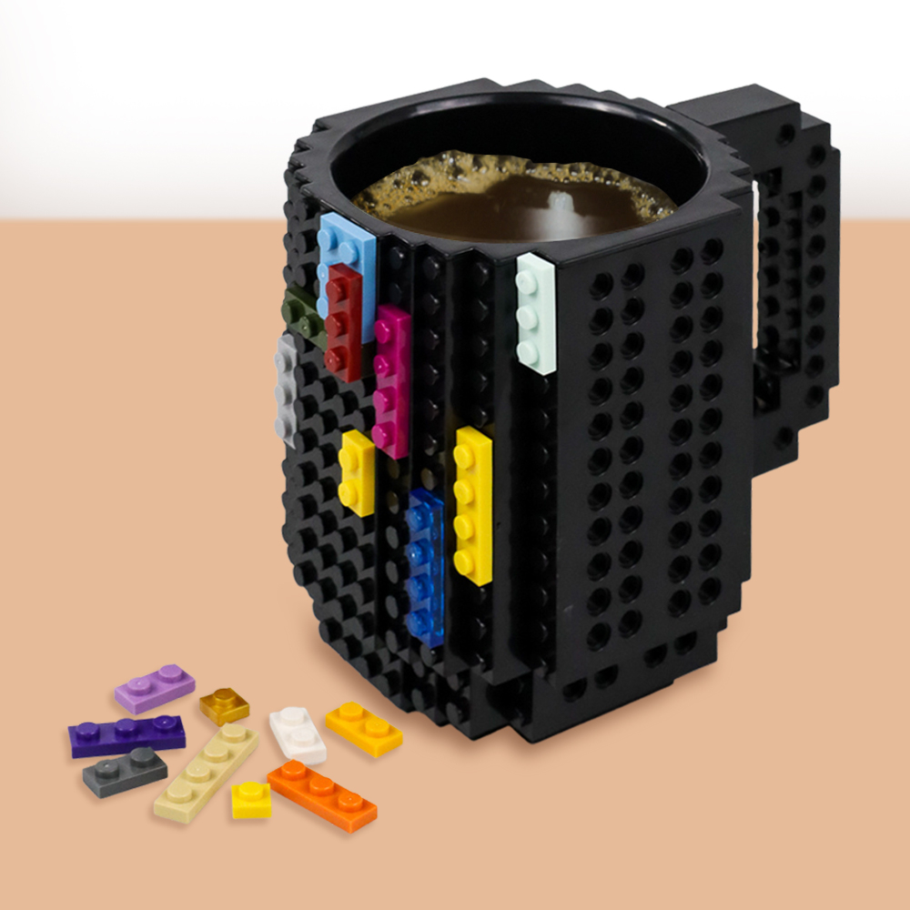 Jual VKTECH Gelas Mug LEGO Build-On Brick Toy Cup 350 ml - 936SN ...