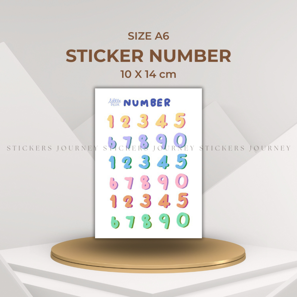 Jual Stiker Angka Number Aesthetic Stiker Aesthetic Deco Planner Album ...