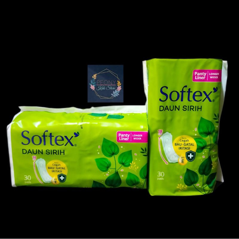 Jual SOFTEX PANTY LINER LONGER & WIDER 30s /softek kecil daun sirih 30 pads/pantyliner pembalut ...