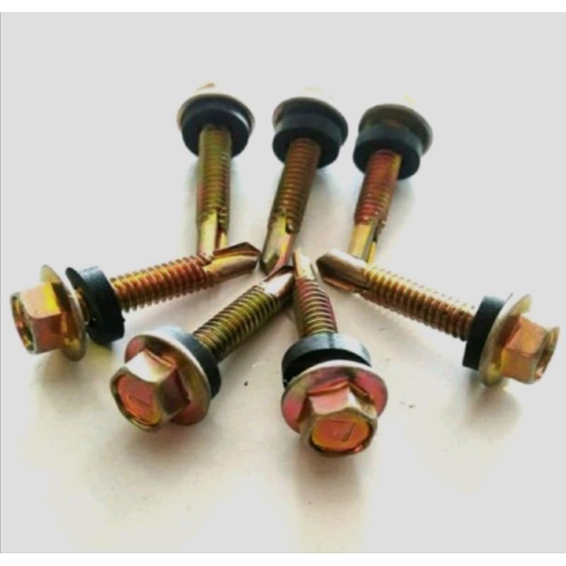 Jual SEKRUP ROOFING KUNING 12X25 (2.5 Cm) BAUT BAJA RINGAN | Shopee ...