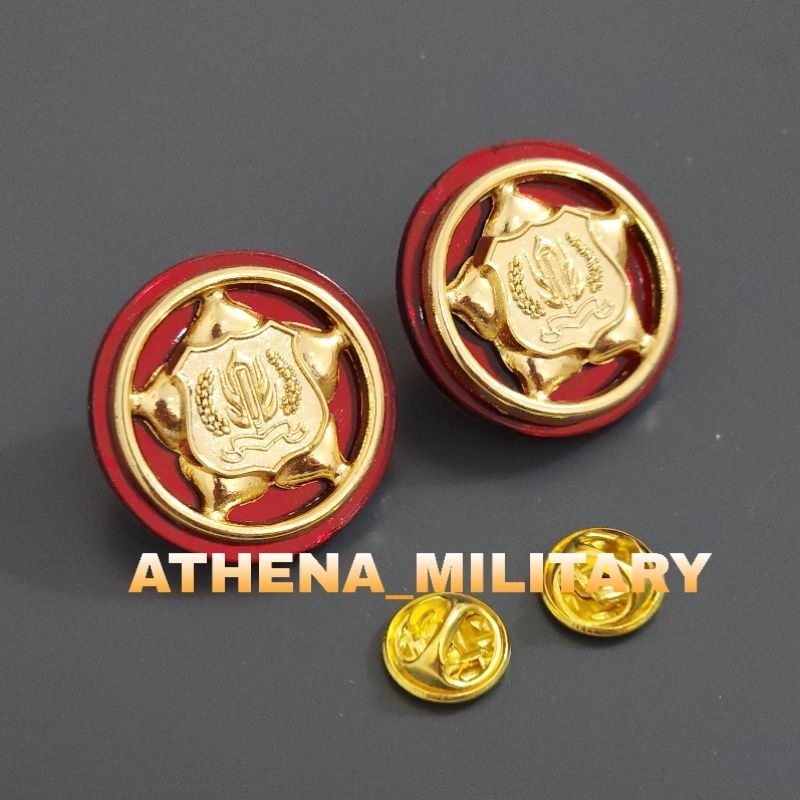 Jual MONOGRAM SATPAM WARNA GOLD DASAR ACRYLIC - PIN KERAH SATPAM GOLD ...