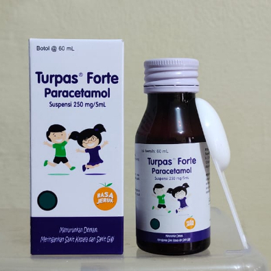 Jual TURPAS FORTE SUSPENSI 250 MG/5ML (BOTOL 60 ML) OBAT DEMAM ANAK ...