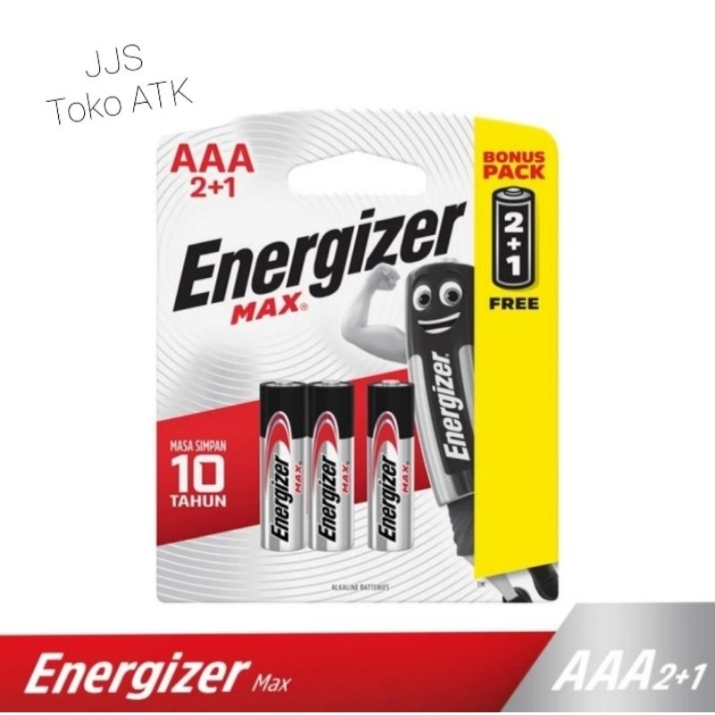 Jual Baterai Energizer Max AAA / A3 Alkaline BP2+1 (isi 3) | Shopee Indonesia