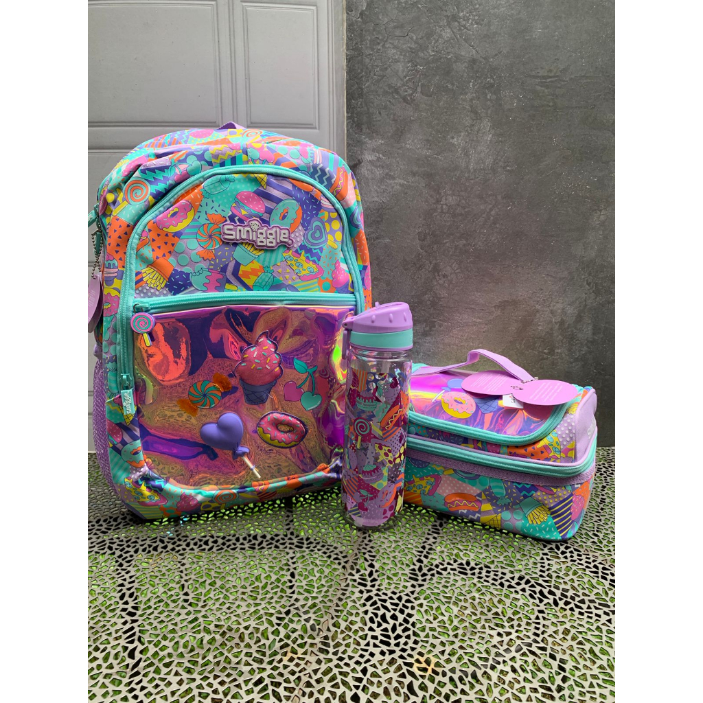 Jual SMIGGLE AWAY SET BACKPACK DONAT - SET TAS, BTL,DD SMIGGLE | Shopee ...