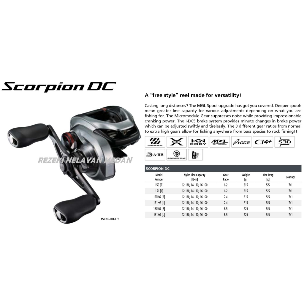 Jual REEL BAITCASTING SHIMANO SCORPION DC 2021 | Garansi Resmi SHIMANO INDONESIA | Shopee Indonesia