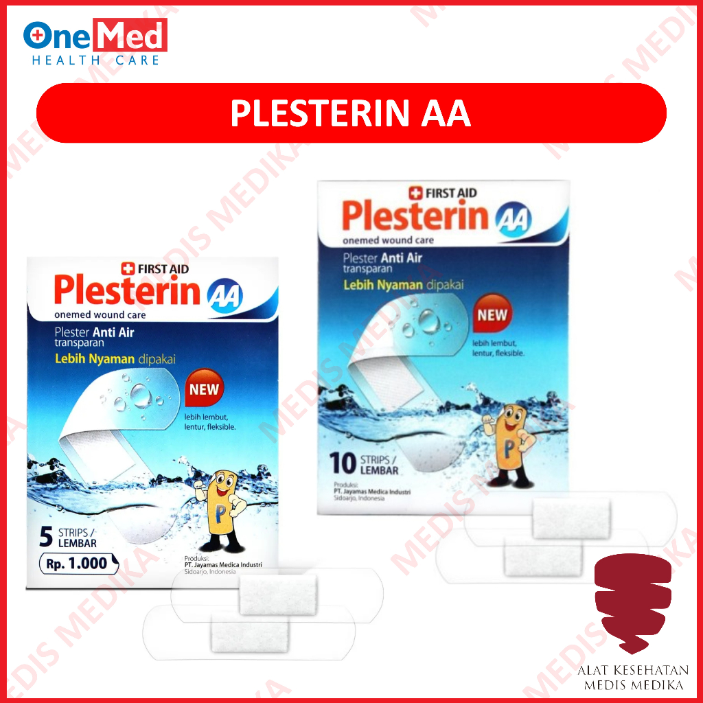 Jual Onemed Plesterin AA Plaster Luka Kedap Air Trasnparan Elastis P3K ...