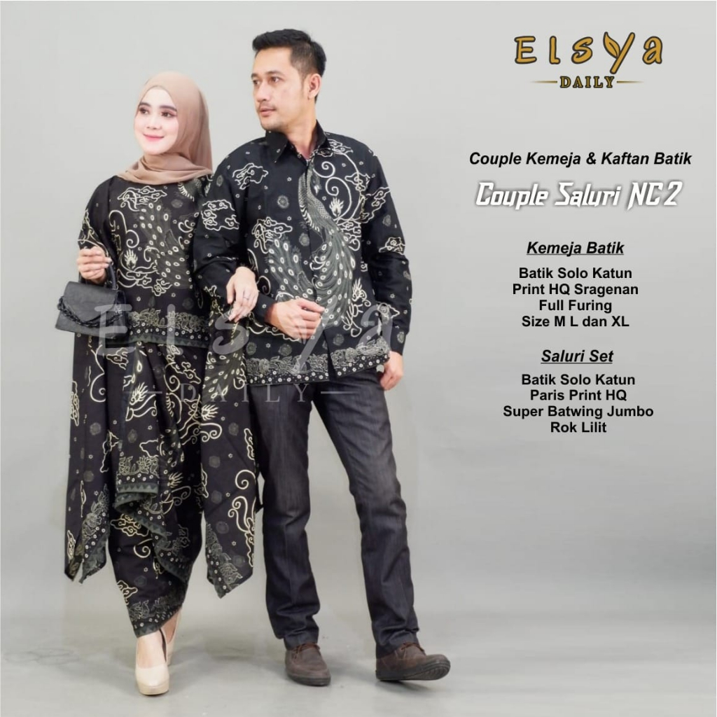 Jual MERAK ABU Batik Solo Modern Sarimbit Kemeja dan Top Batwing Lilit ...