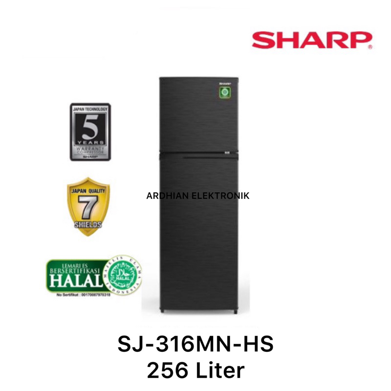 Jual KULKAS SHARP SJ 316MN HS 2 Pintu 256 Liter | Shopee Indonesia