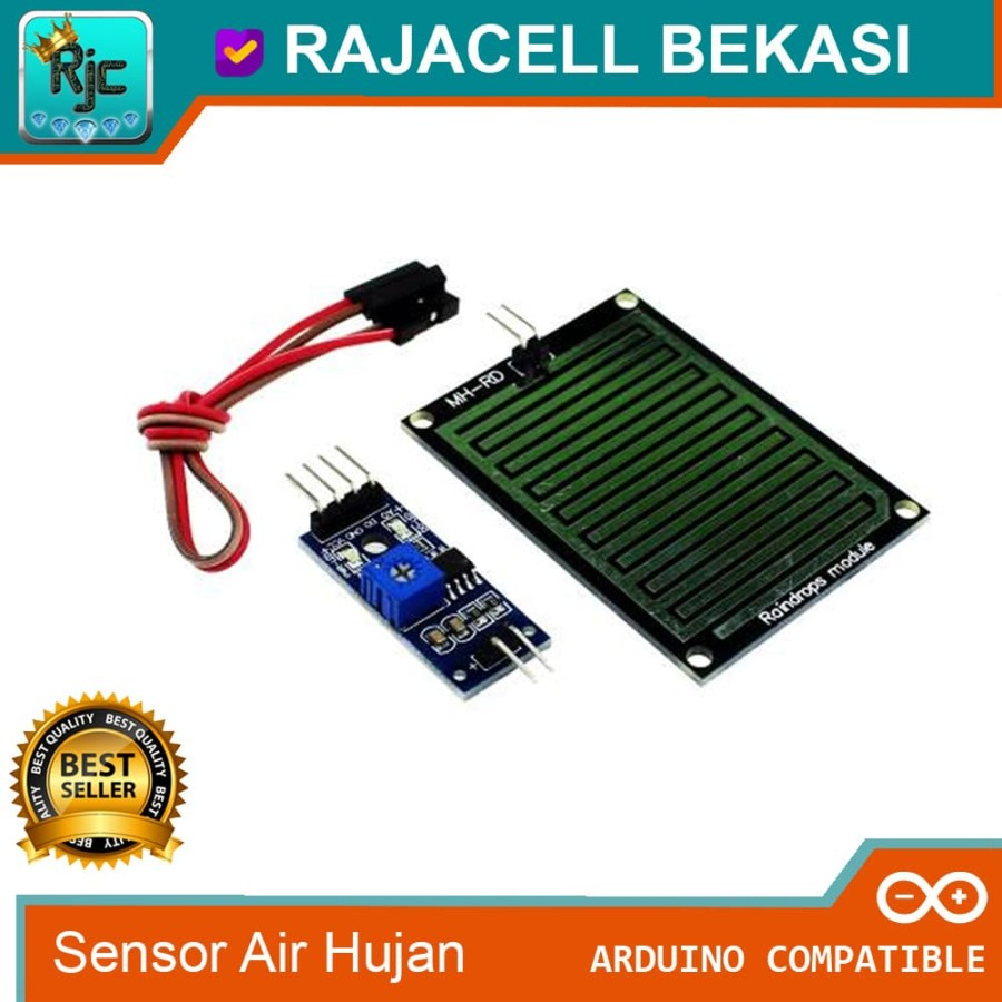 Jual Sensor Air Hujan Rain drop water sensor for Arduinoo | Shopee ...