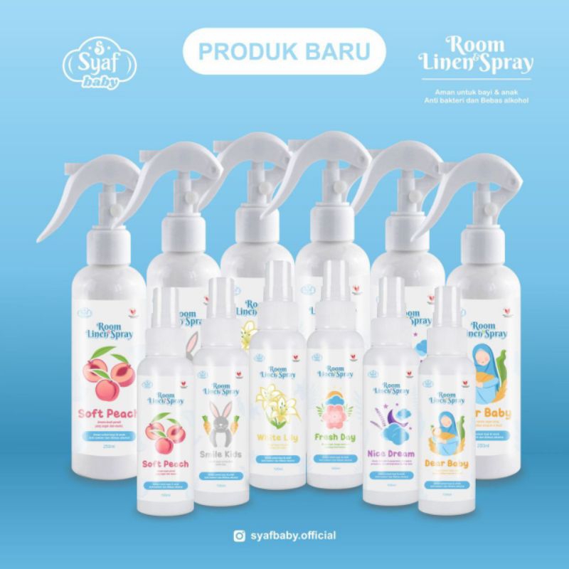 Jual SPRAY ROOM DAN LINEN ♥️ SYAF BABY ♥️ SEMPROTAN UNTUK KAIN DAN ...