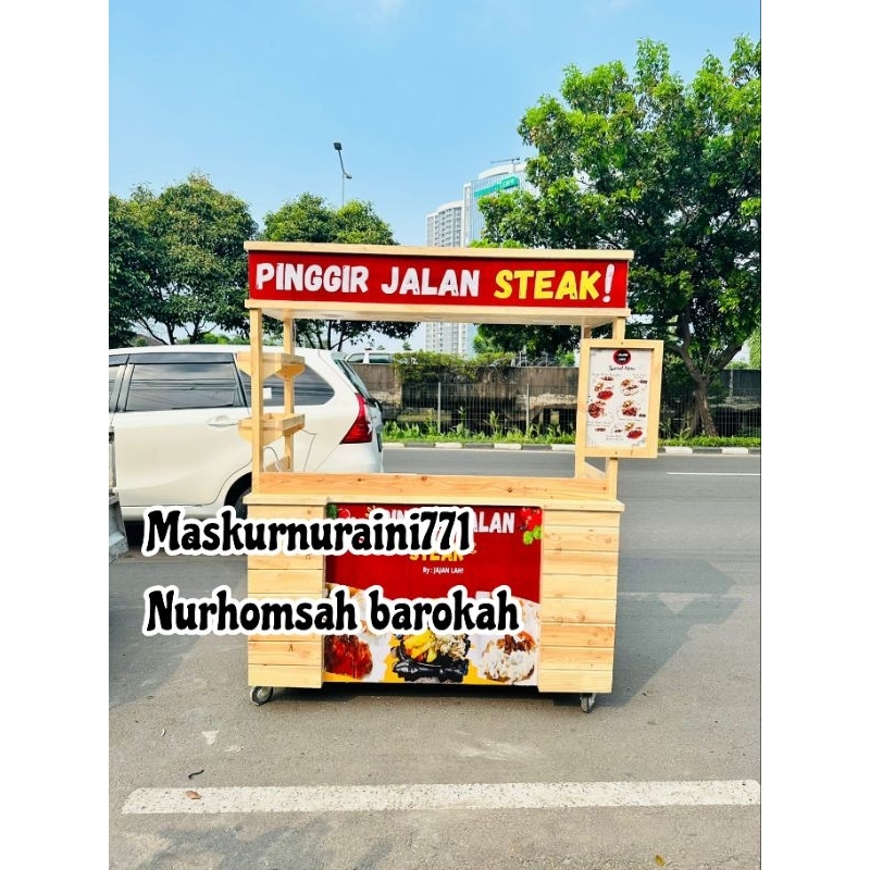 Jual gerobak steak , stand steak , gerobak steak | Shopee Indonesia