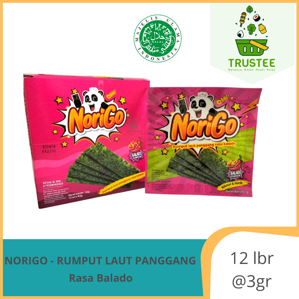 Jual NORIGO Nori Sachet / Seaweed Snack / Camilan Rumput Laut Sachet ...