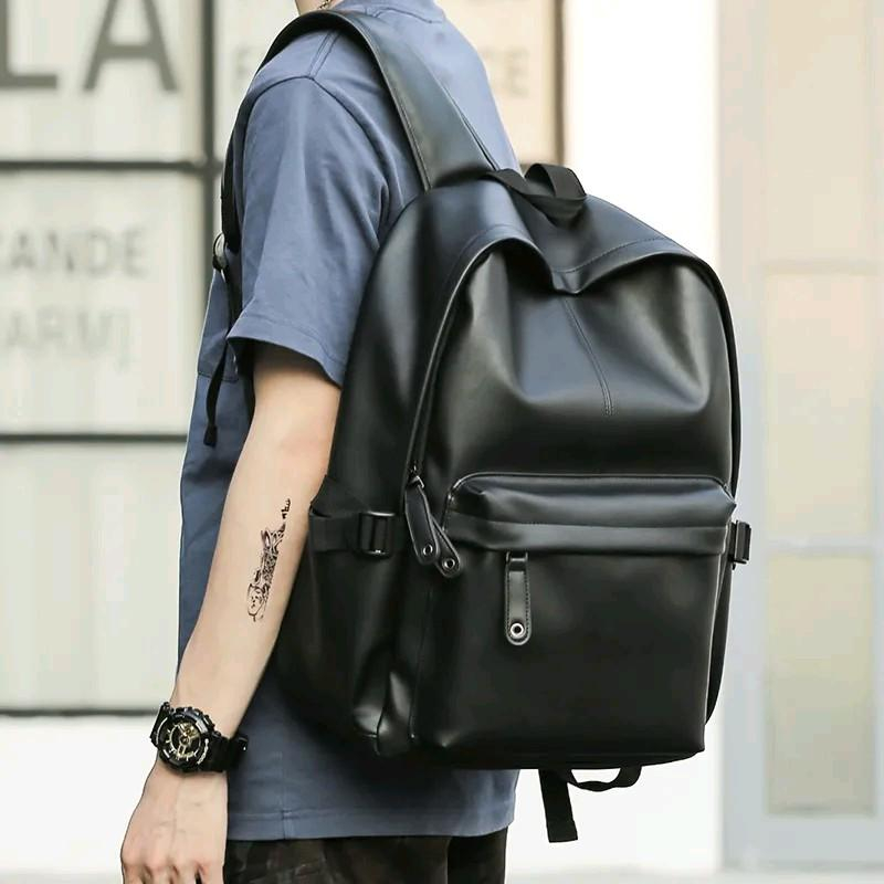 Jual Taslangford - Ransel Kasual Kulit PU Warna Hitam Tas Sekolah Siswa ...