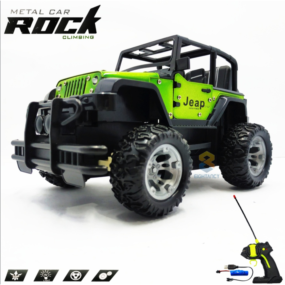 Jual 8T RC Car 0801-6 Mobil Remote Control Jeep 27MHz Metal Climbing ...