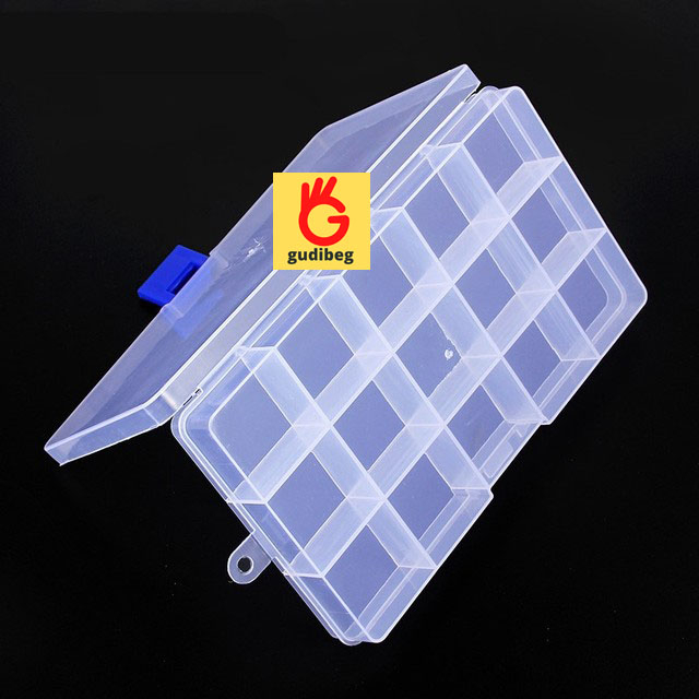 Jual Box Kotak Perkakas kecil Kail Pancing transparan PerhiasanPlastik Boks 15 Grid | Shopee ...