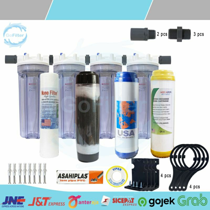 Jual PAKET FILTER AIR 4 TAHAP KUNING ZAT KAPUR / BERKERAK / BERCAK ...