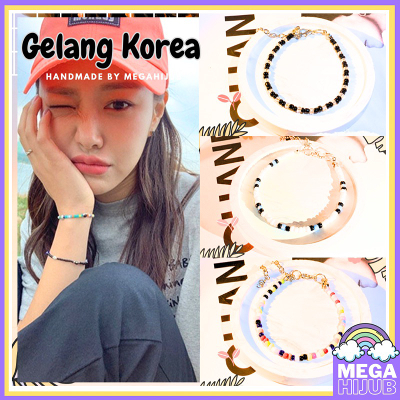 Jual Gelang tangan manik manik korea / gelang beads KPOP / gelang manik ...