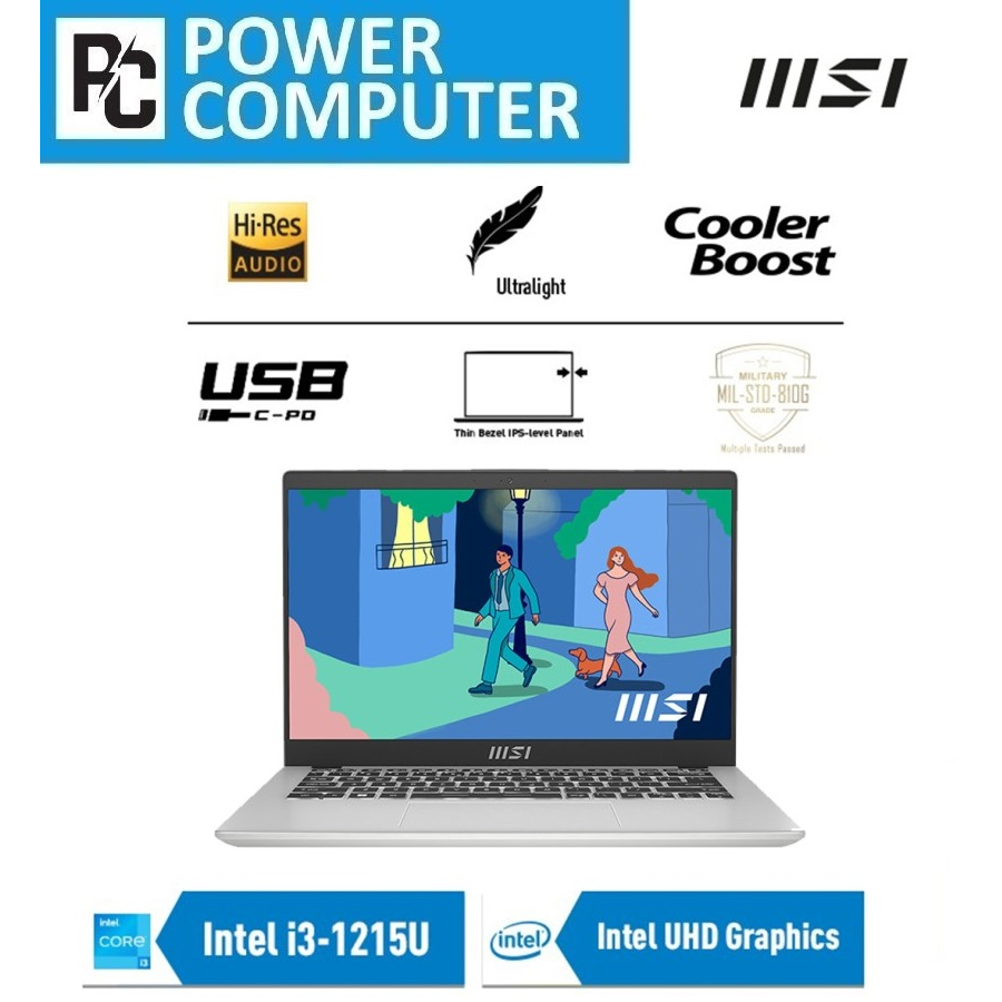 Jual MSI Modern 14 C12M 9S7 14J111 474 Core i3 1215U 8GB 512GB W11 ...