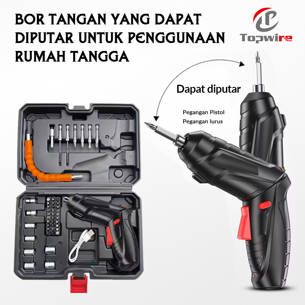 Jual Set Obeng Listrik Kit Obeng Tanpa Kabel 4.2V yang Dapat Diisi ...