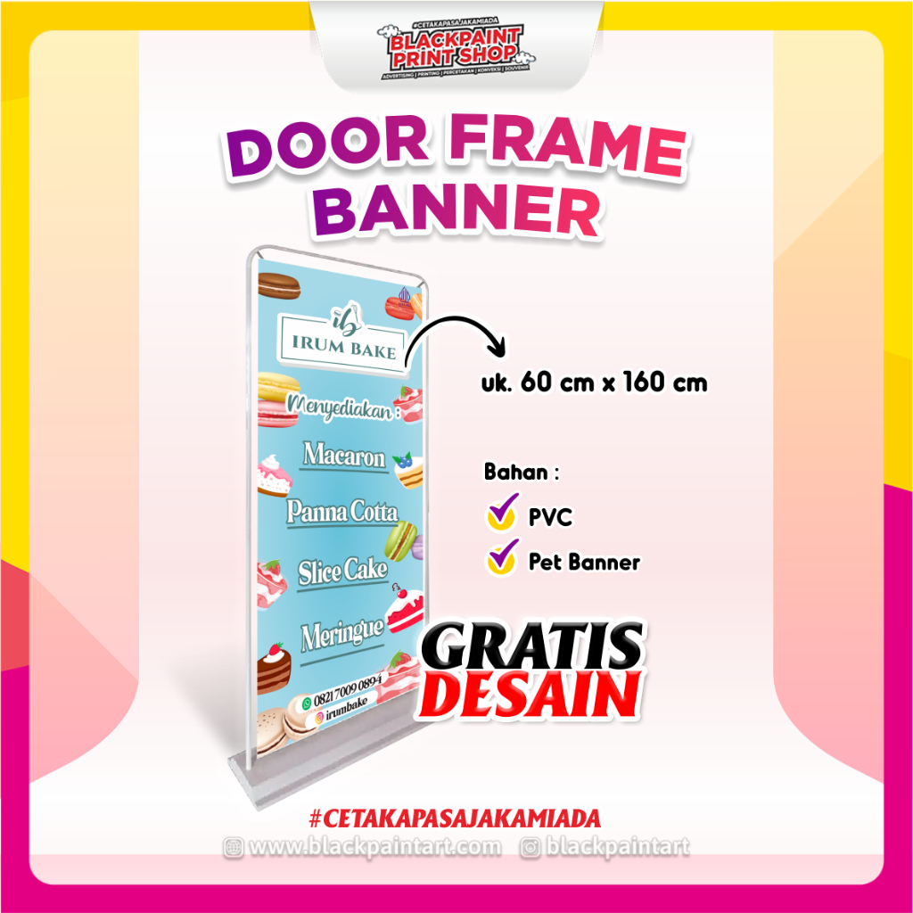 Jual Standing Door Frame Banner / Display Banner [Free Desain] | Shopee ...