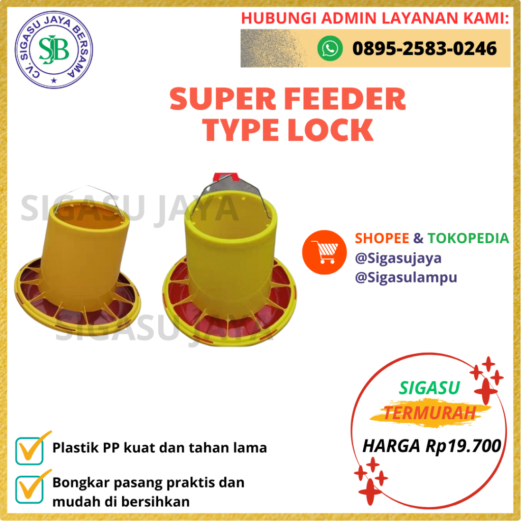 Jual Super feeder Spf tempat makan ayam broiler murah superfeeder type ...