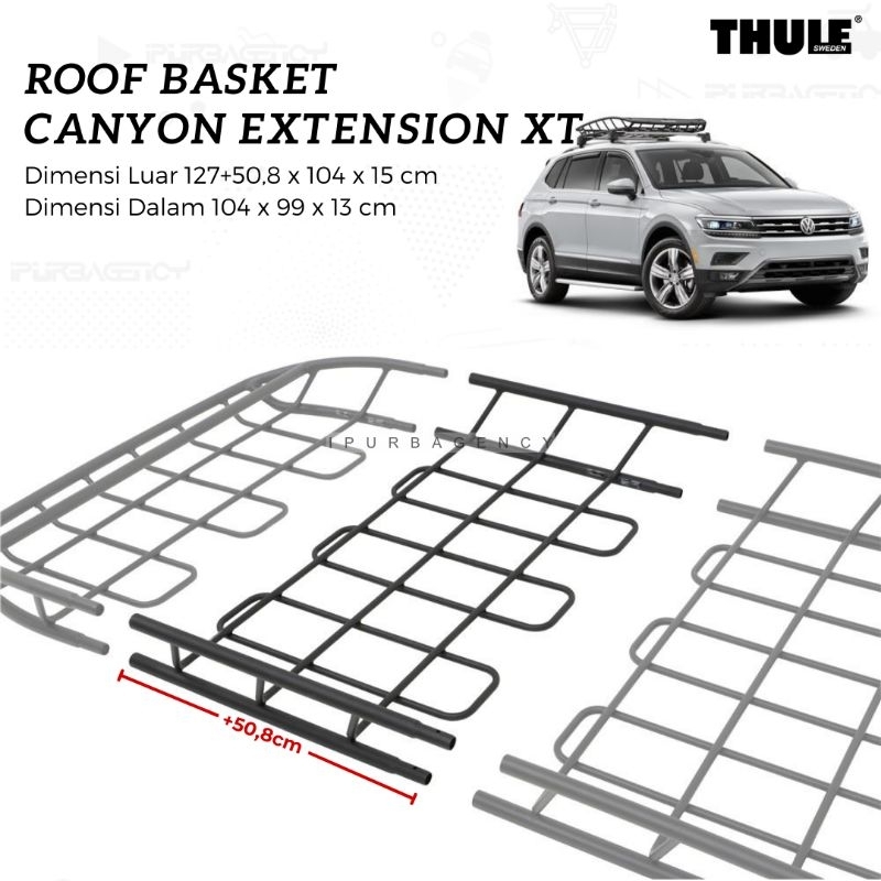 Jual Thule Extension Roof basket Canyon XT Roof Cargo Basket +(50,8cm) | Shopee Indonesia