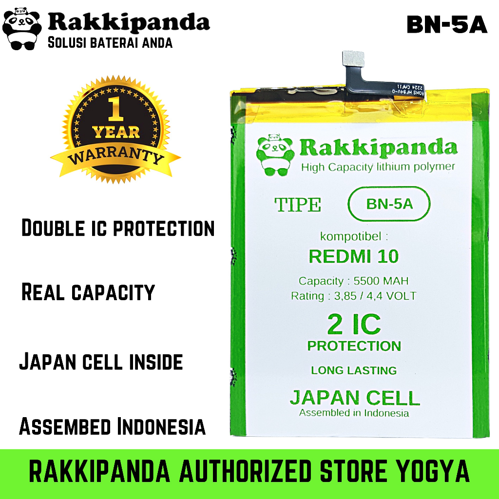 Jual Baterai Batrai Batre Battery Rakkipanda BN5A for Redmi 10 / Redmi ...