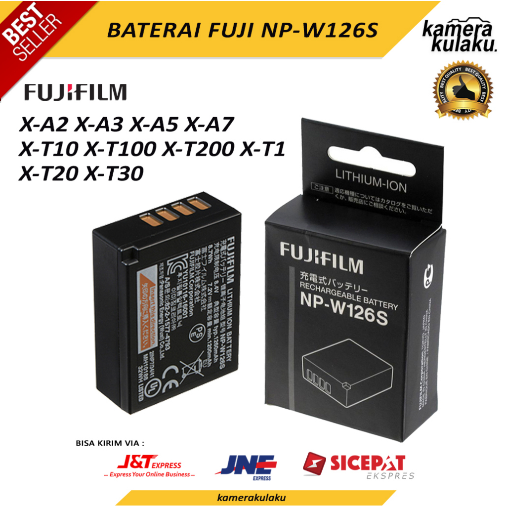 Jual Baterai Fujifilm XA2 XA3 XA5 XA7 XA10 XA20 XT10 XT20 XT30 XT2 XT3 XT100 XT200 XE2 XE1 XM1 ...