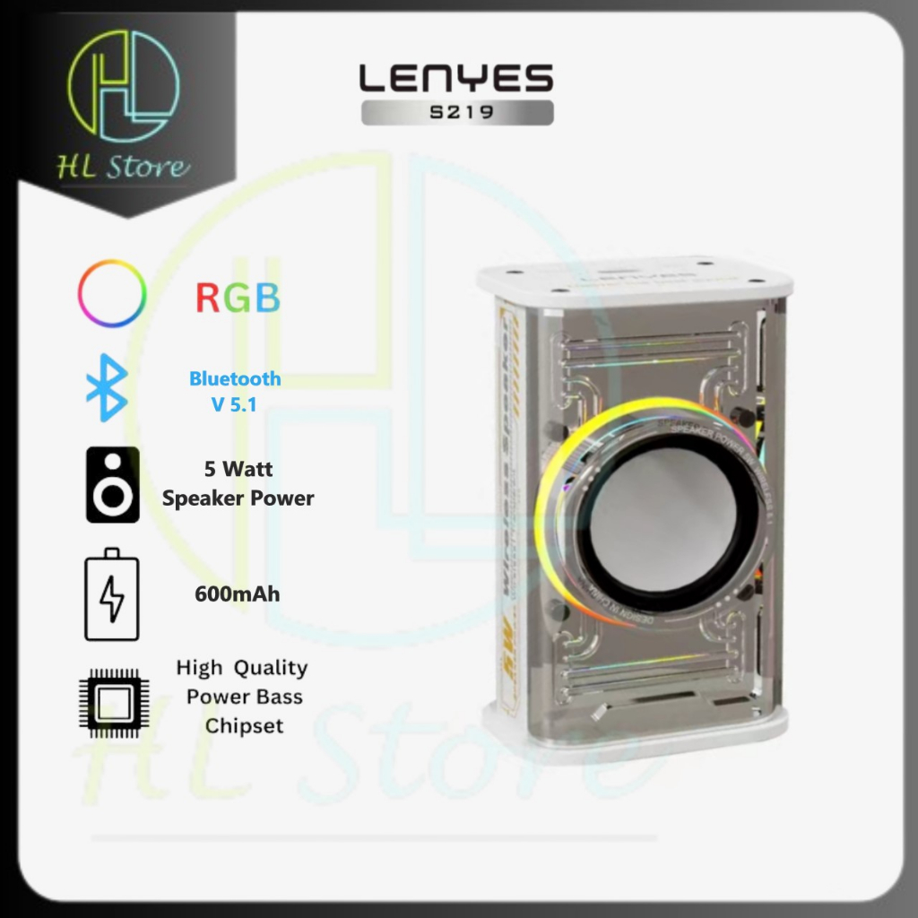 Jual Speaker Lenyes S219 RGB Mini Pocket size portable 5W TWS Wireless ...