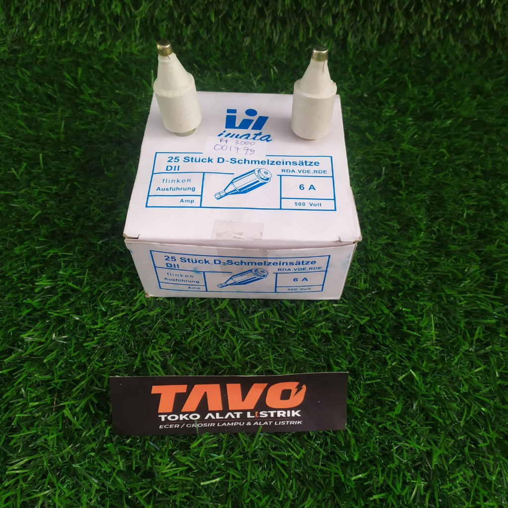 Jual Sekring Batu Fuse Sekering Keramik Listrik 6A 6 Ampere IWATA ...