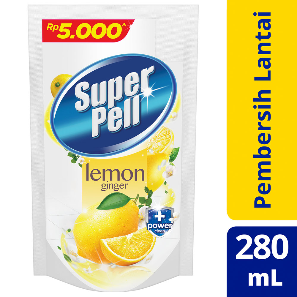 Jual Super Pell Pembersih Lantai Lemon Ginger 280Ml | Shopee Indonesia