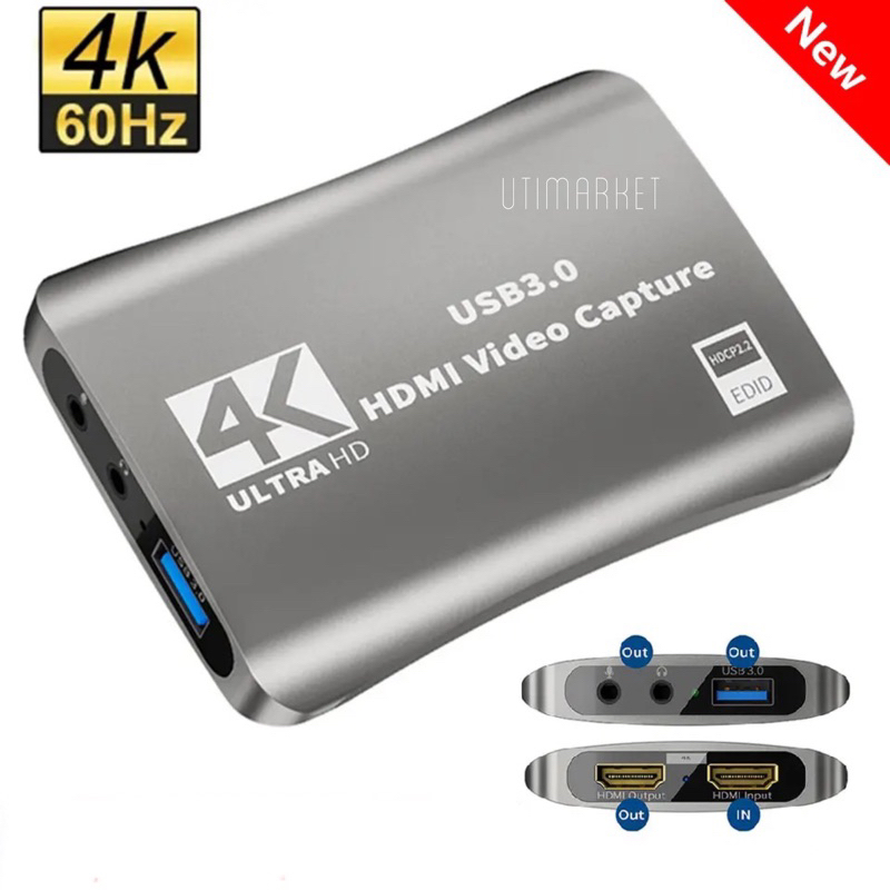 Jual video capture usb 3.0 4k uhd 1080p 60fps 60Hz loop audio - usb ...