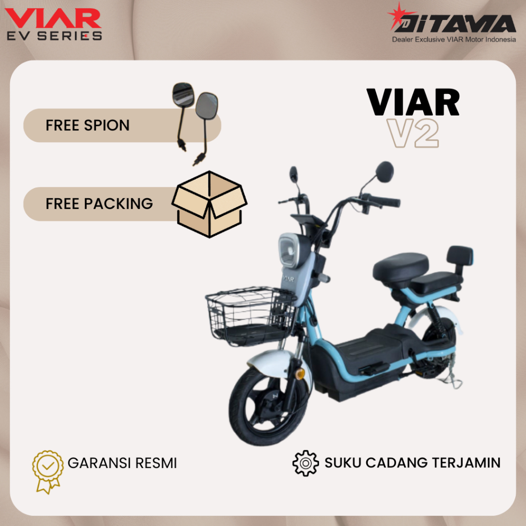 Jual SEPEDA LISTRIK VIAR V2 TERMURAH BERGARANSI RESMI ORIGINAL ...