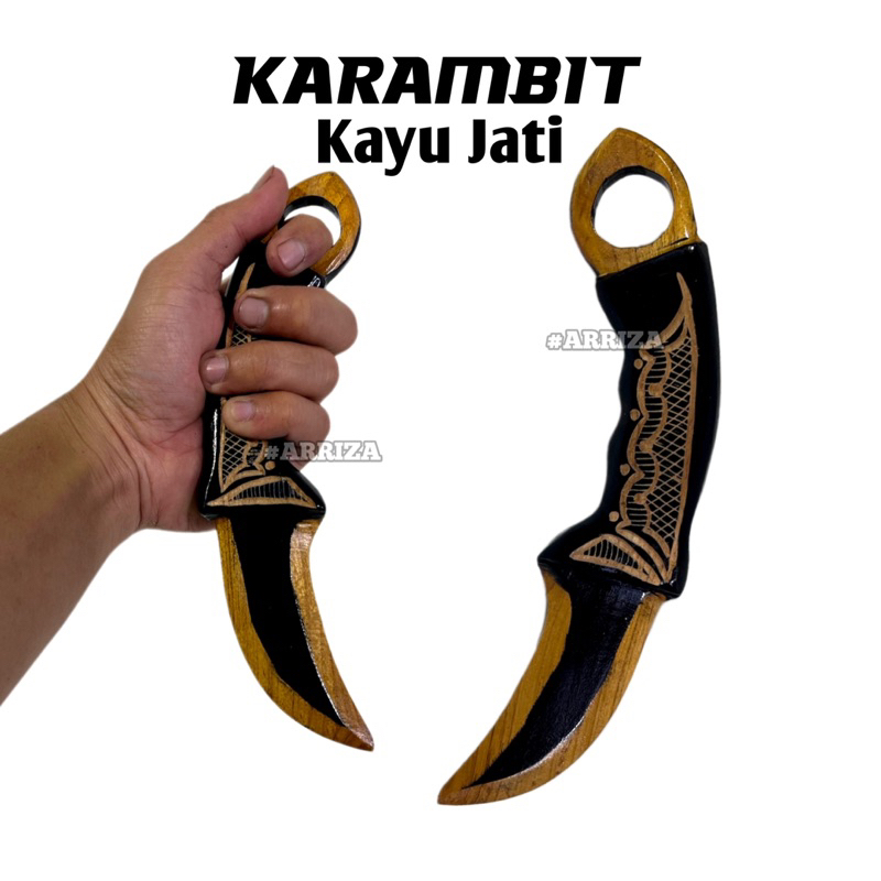 Jual ORIGINAL 100% Dari Kayu Jati Utuh KARAMBIT KAYU JATI / Karambit ...