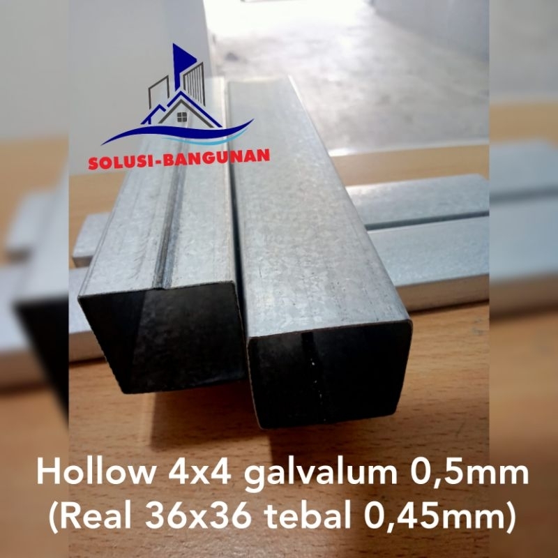 Jual Hollow 4x4 tebal 0,5mm - 4 meter/holo 05/hollow/hollo/partisi dinding/partisi plafon/rangka ...