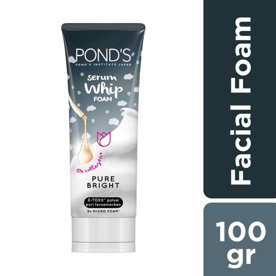 Jual Ponds Pure Bright Serum Whip Foam 100Gr | Shopee Indonesia