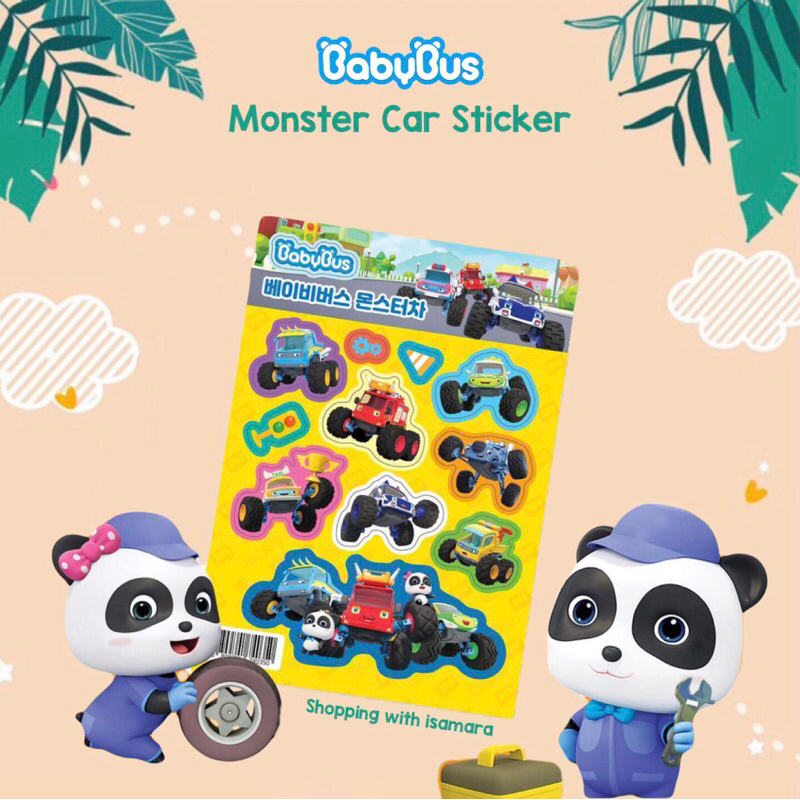 Jual Babybus Monster Car Sticker | Shopee Indonesia