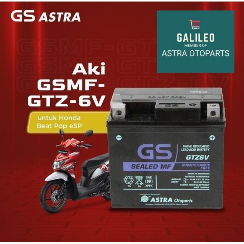 Jual Aki motor Gs astra ISS MF GTZ6V Asli untuk motor Vario 125, Vario ...